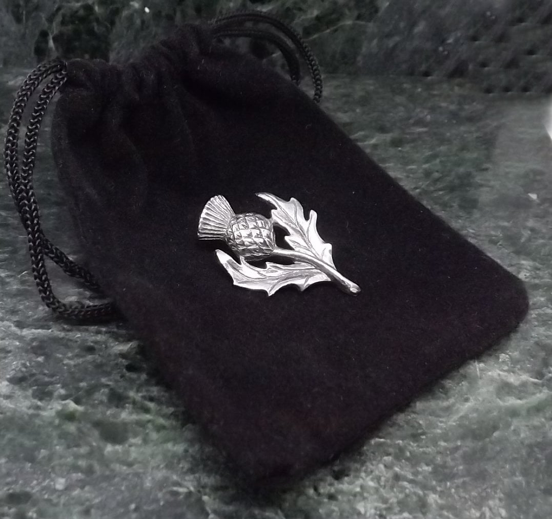 Scottish Thistle Lapel Pin, English Pewter Pin Badge, Silver Thistle ...
