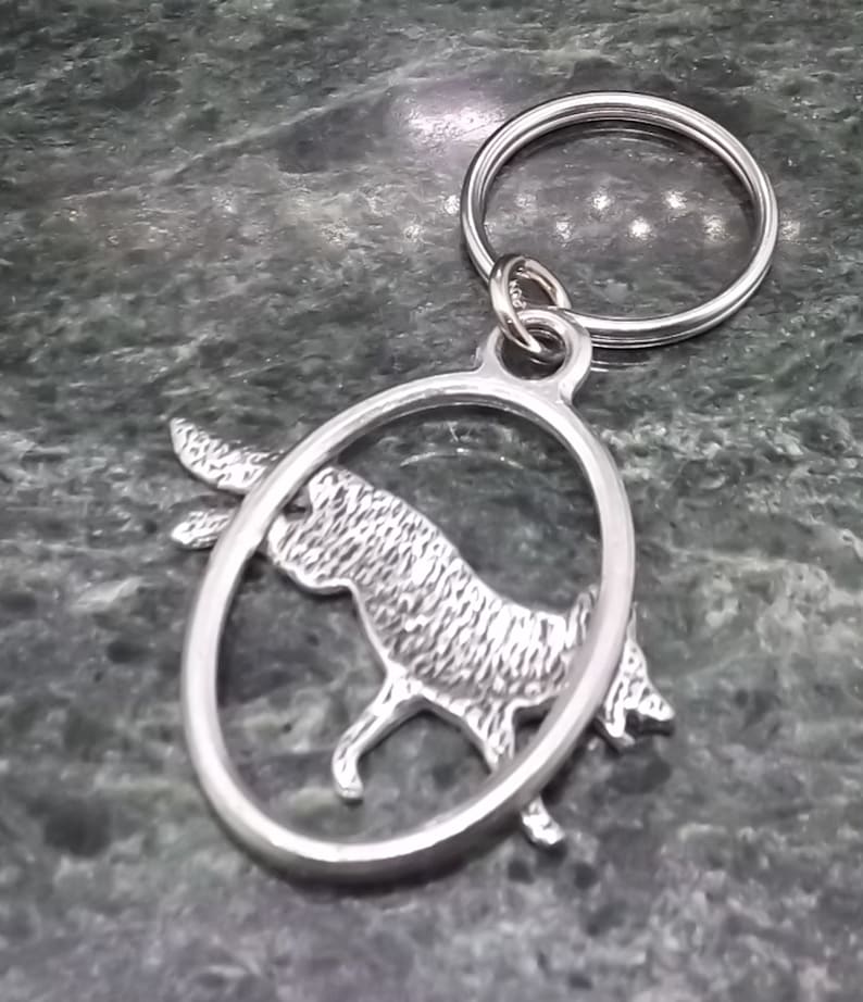 Fox Key Chain English Pewter Key Ring Silver Hunting Gifts for - Etsy