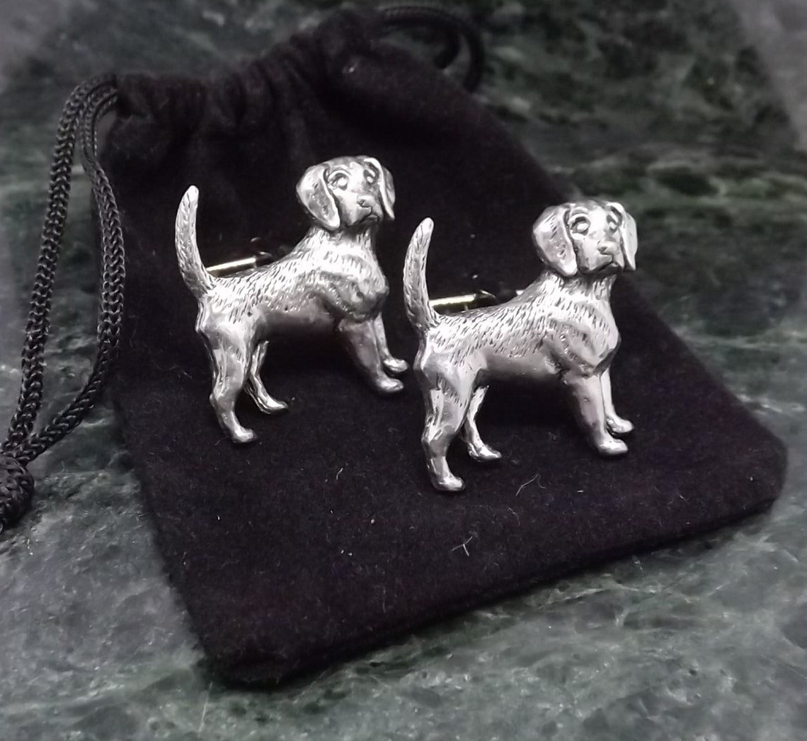 Beagle Dog Cufflinks Personalised Cufflinks Silver Cufflinks | Etsy