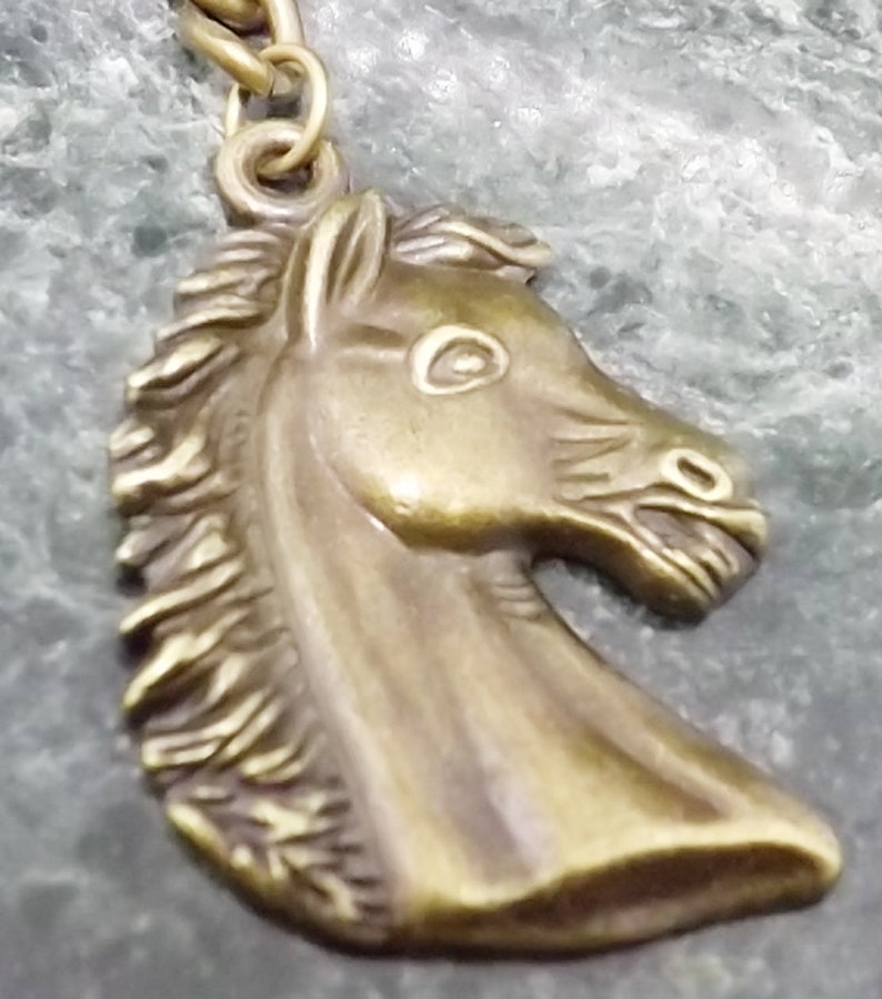 Horse Head Key Chain Bronze Effect Key Ring Horse Gifts for - Etsy