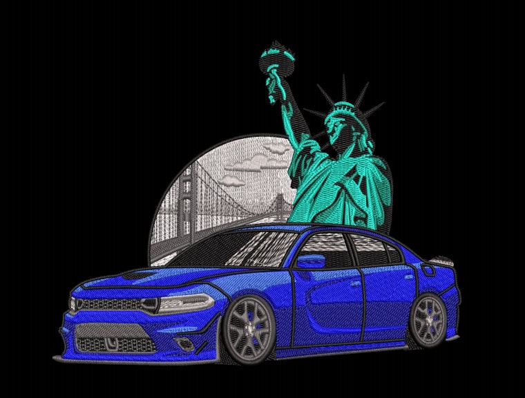 Machine Embroidery Designs, Car Dodge - Etsy
