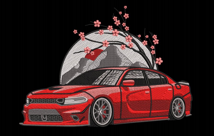 Machine Embroidery Designs, Car Dodge - Etsy