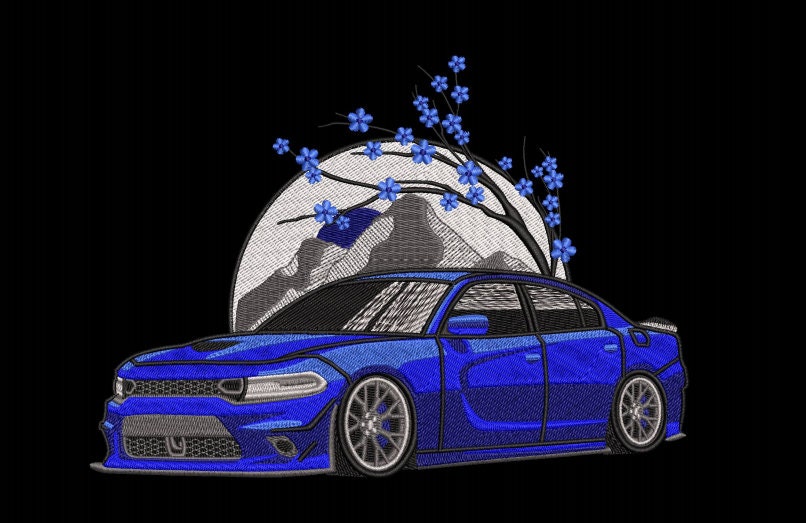 Machine Embroidery Designs, Car Dodge - Etsy