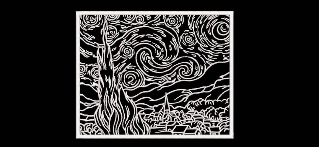 Machine Embroidery Designs. Starry Night 2 - Etsy