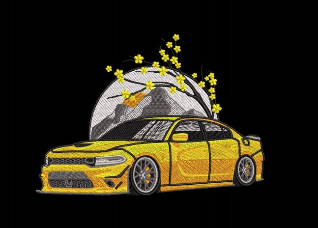 Machine Embroidery Designs, Car Dodge - Etsy