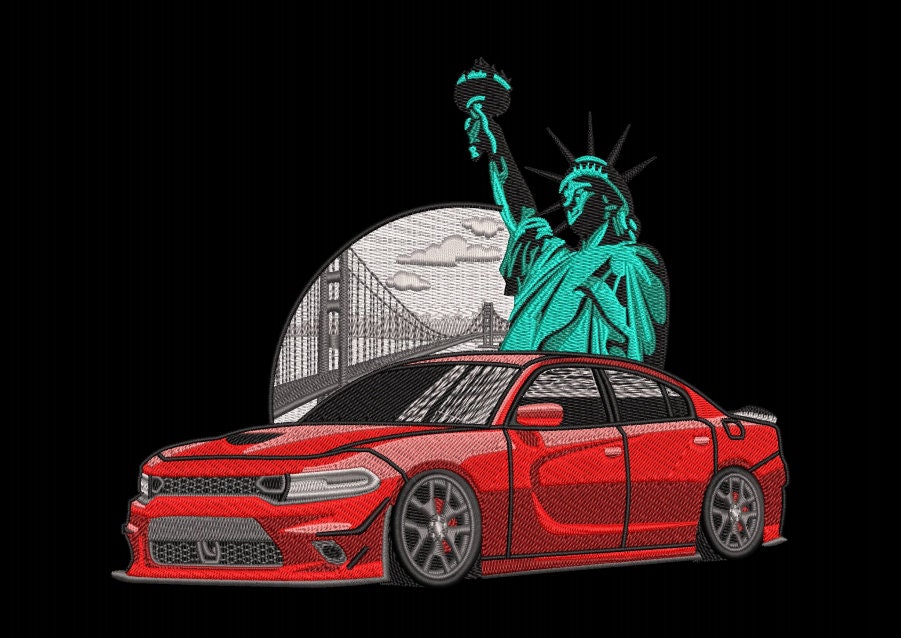 Machine Embroidery Designs, Car Dodge - Etsy