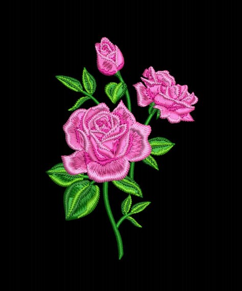 Machine Embroidery Designs, Embroidery Rose - Etsy