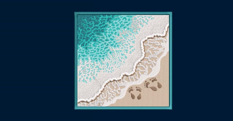 Machine Embroidery Designs.sea Shore.wave - Etsy
