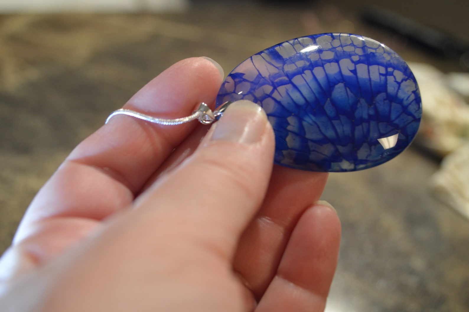 Beautiful Blue Natural Stone That Resembles the Wing of a Butterfly ...