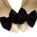 Black Suede Shoe Clips, Bow Shoe Clips, Suede Shoes, Decorations for ...