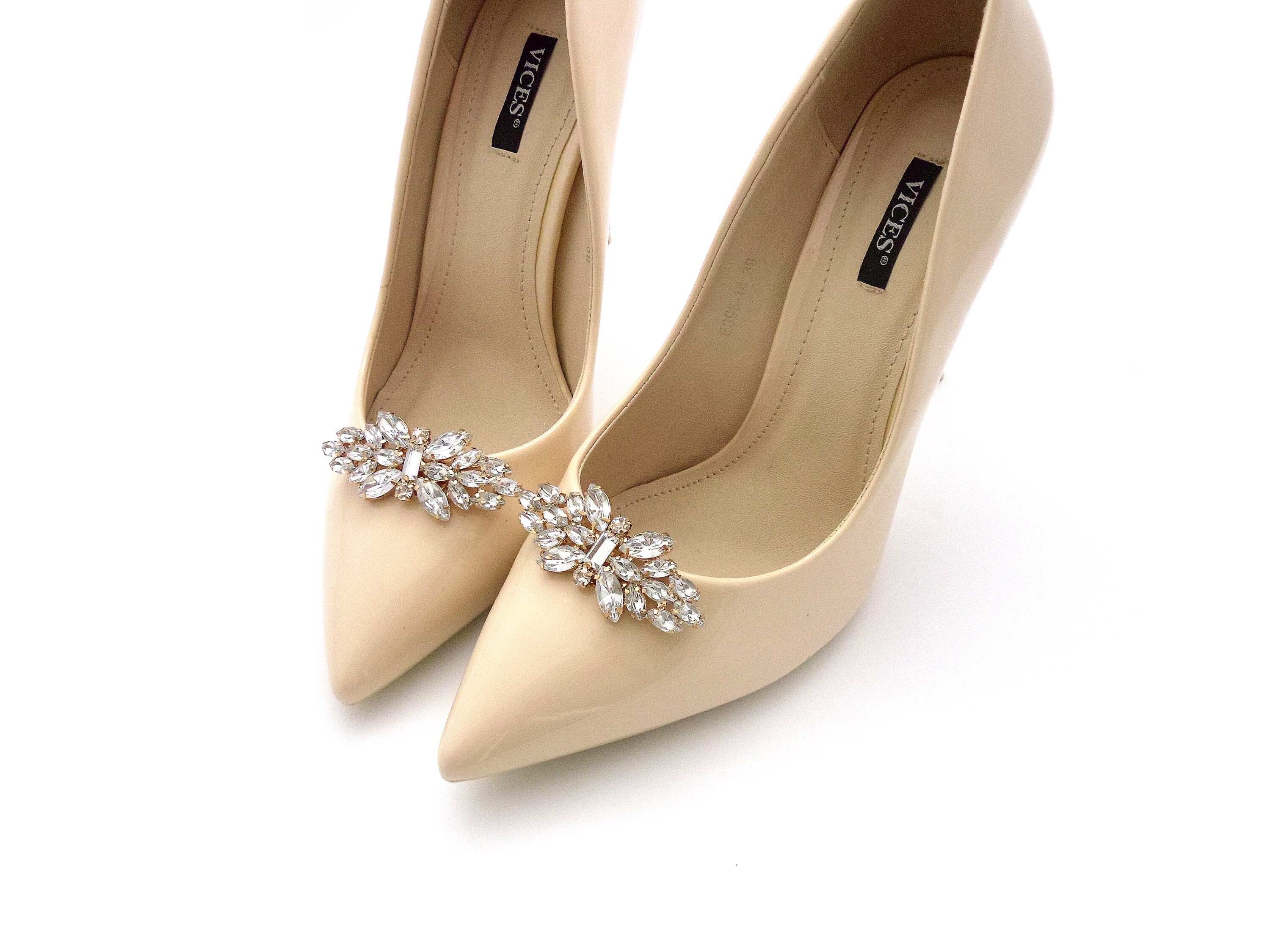 Jewelry Gold Shoe Clips Shoes Clip Wedding Bridal Decorations ...