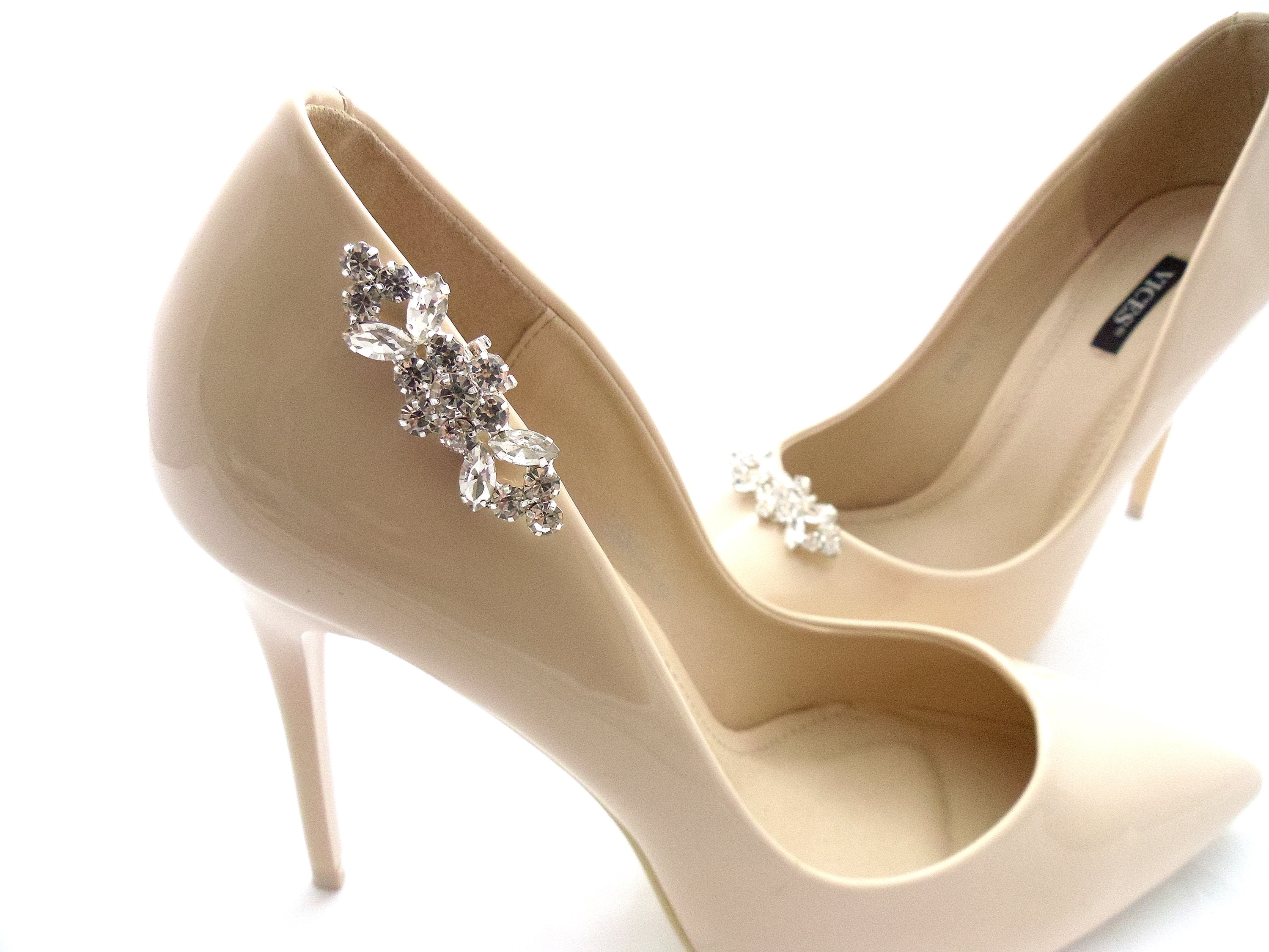 Silver Jewelry Shoe Clips Rhinestones Shoes Clip Schuhclips | Etsy