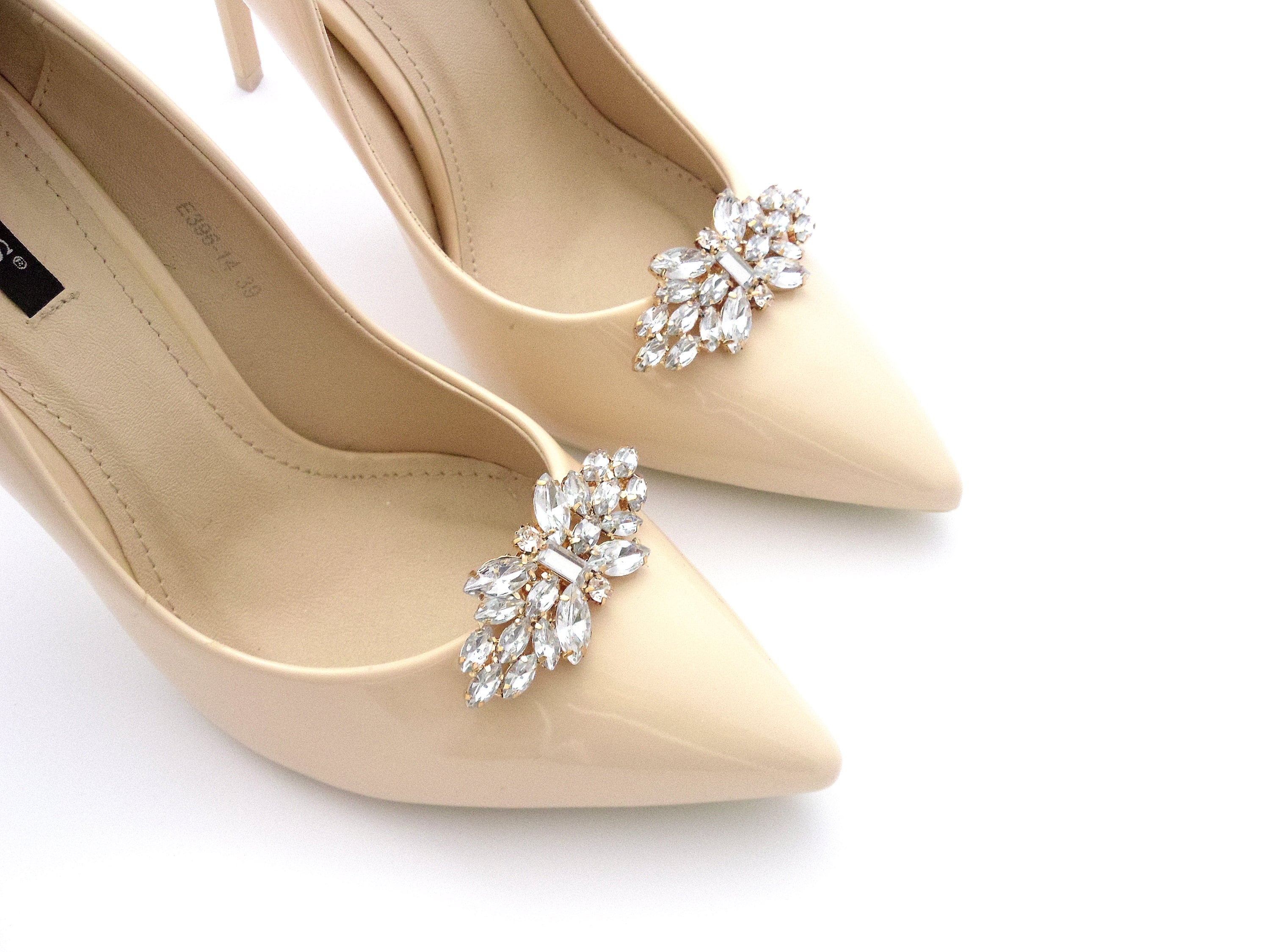 Jewelry Gold Shoe Clips Shoes Clip Wedding Bridal Decorations ...