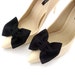Black Suede Shoe Clips, Bow Shoe Clips, Suede Shoes, Decorations for ...
