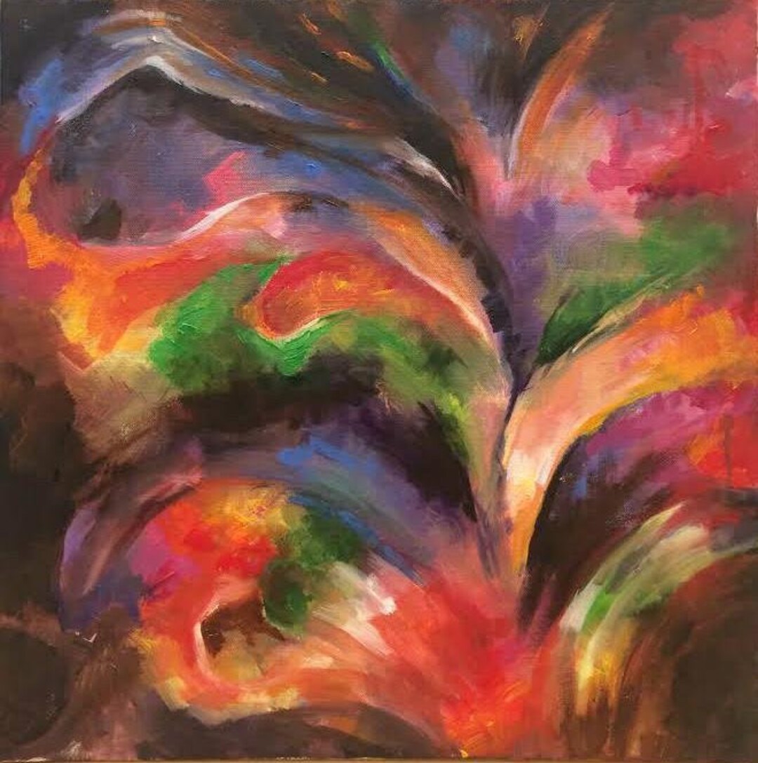 Oil Painting 20' X 20' bloom, Abstract Art - Etsy