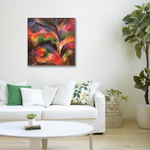 Oil Painting 20' X 20' bloom, Abstract Art - Etsy