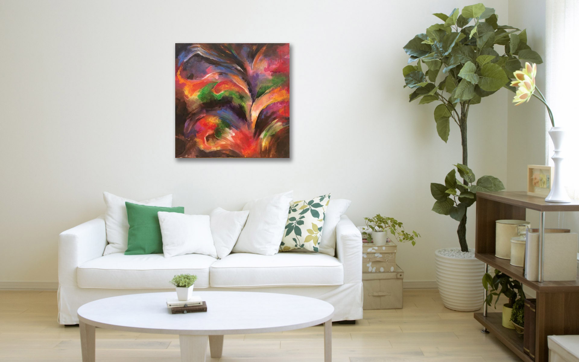 Oil Painting 20' X 20' bloom, Abstract Art - Etsy
