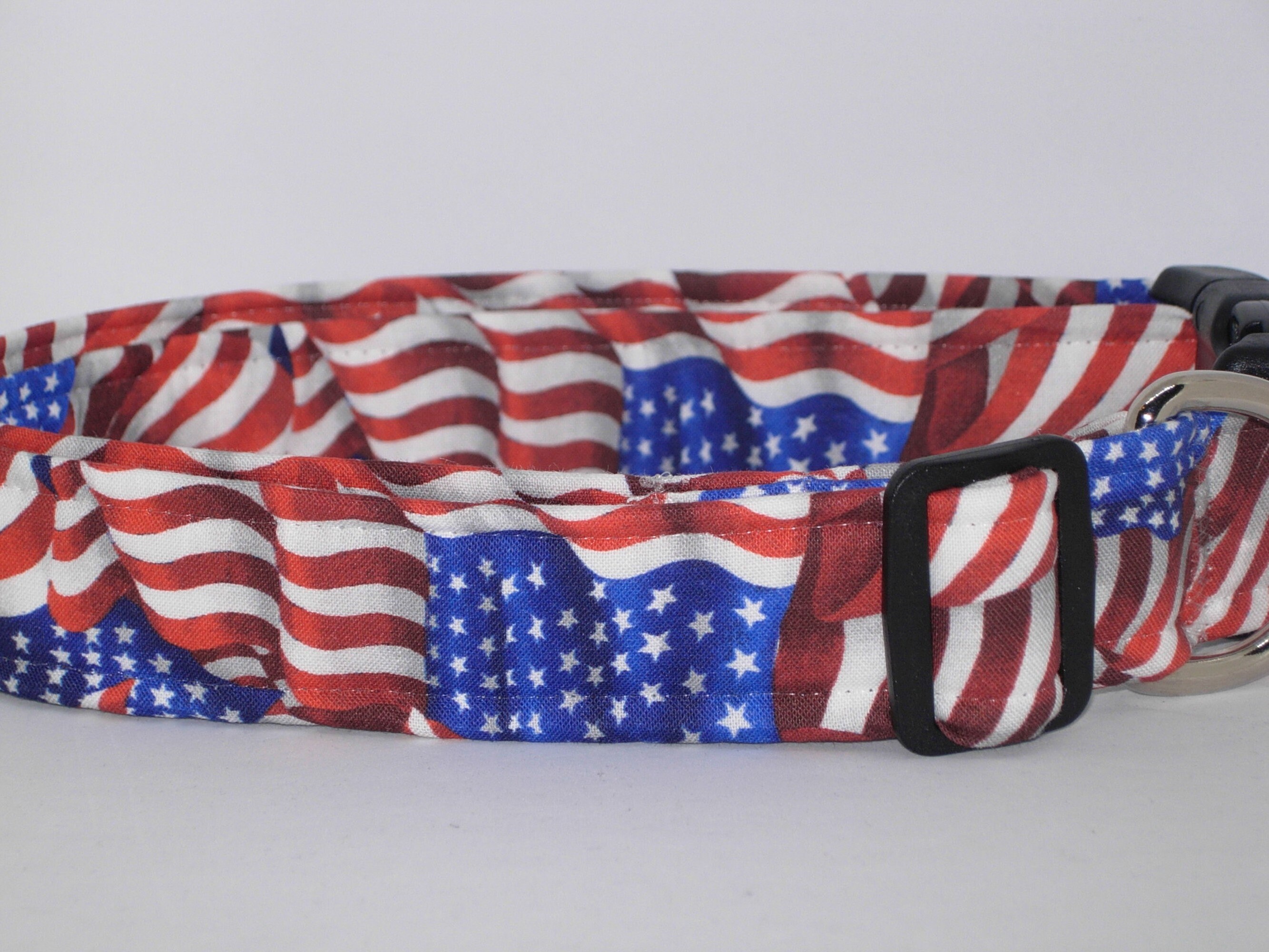 American Flag Dog Collar | With Dog Bow Tie | USA Flags | 4th of July ...