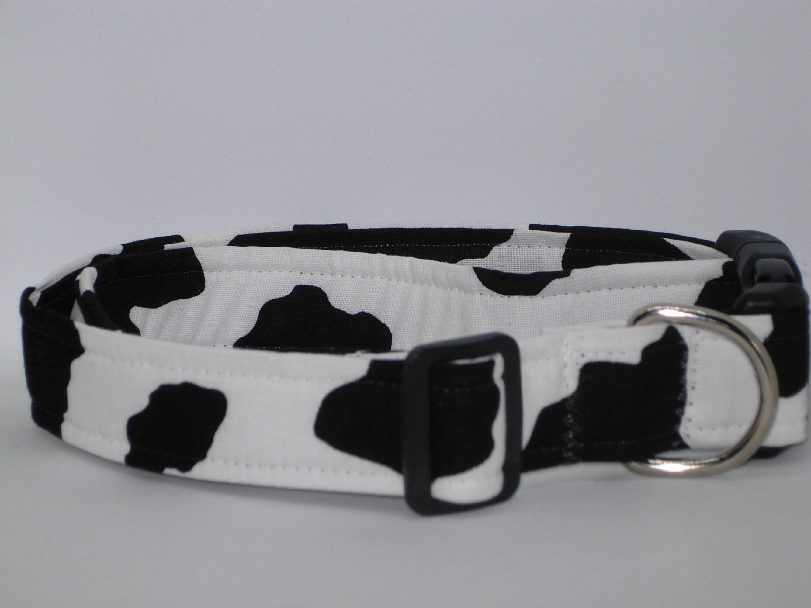 Cow Print Dog Bow tie Black Cow Spots on White Farm Dog - Etsy