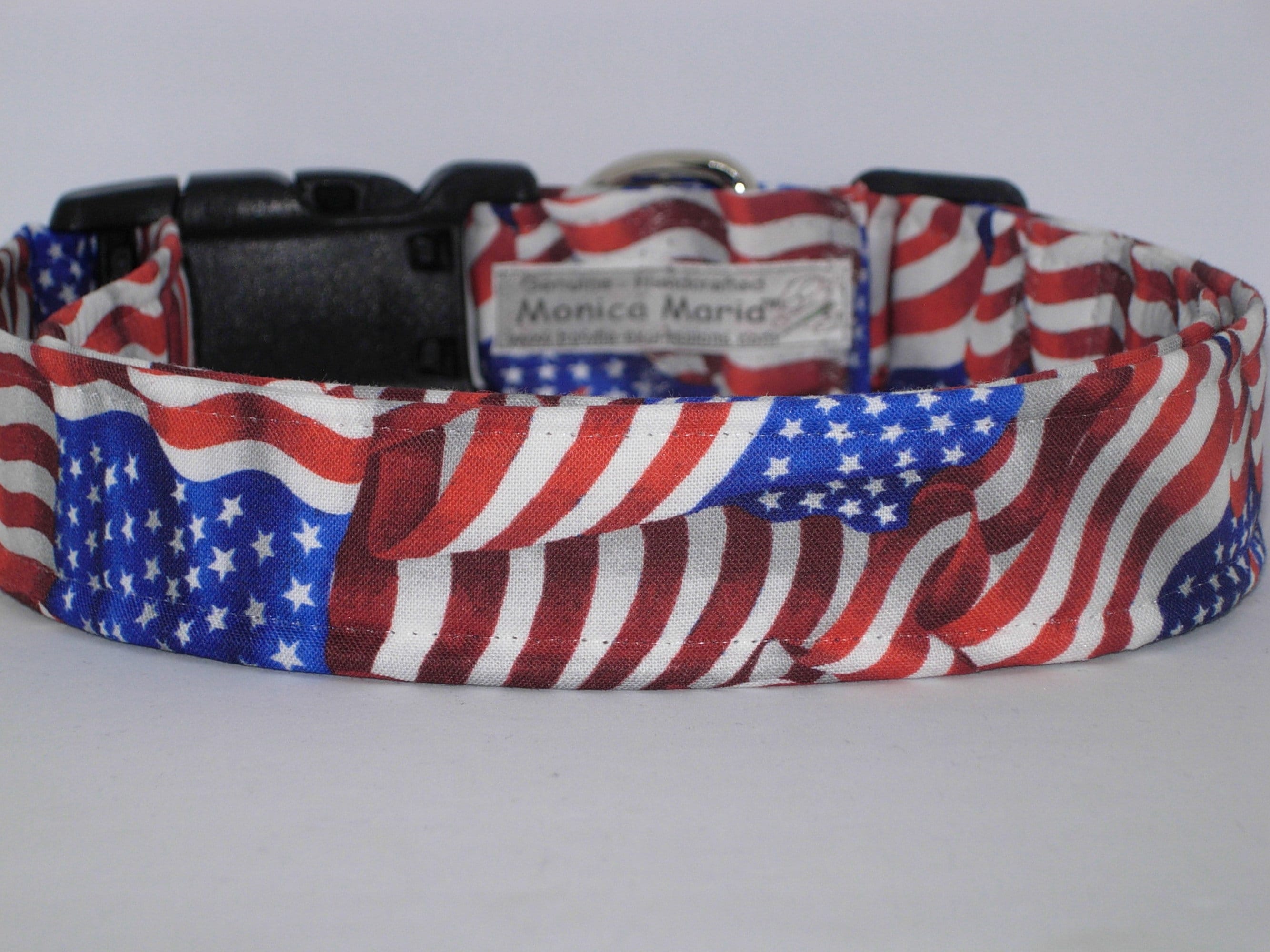 American Flag Dog Collar | With Dog Bow Tie | USA Flags | 4th of July ...