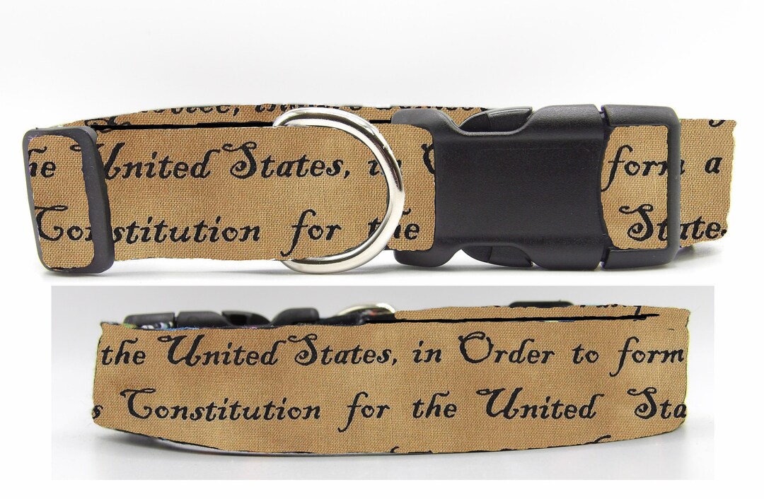 Preamble Dog Collar | With Dog Bow Tie | U.S. Constitution | Patriot ...