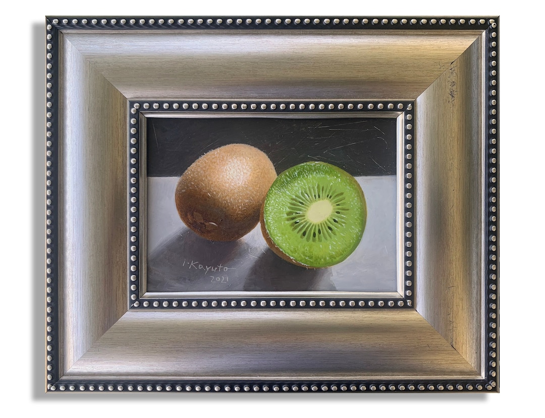Kiwi. Super Realistic Original Painting Oil on Board Framed 5x7in ...