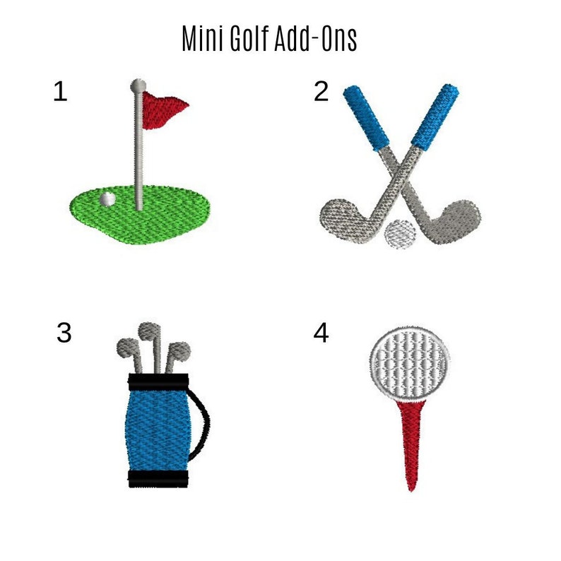 ADD ON: Golf Mini Decals for Youth and Adult Baseball Hats | Etsy