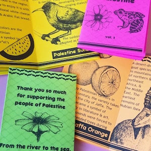 Flora and Fauna Zine Palestine Support Gaza Traditional Art Zines DIY ...