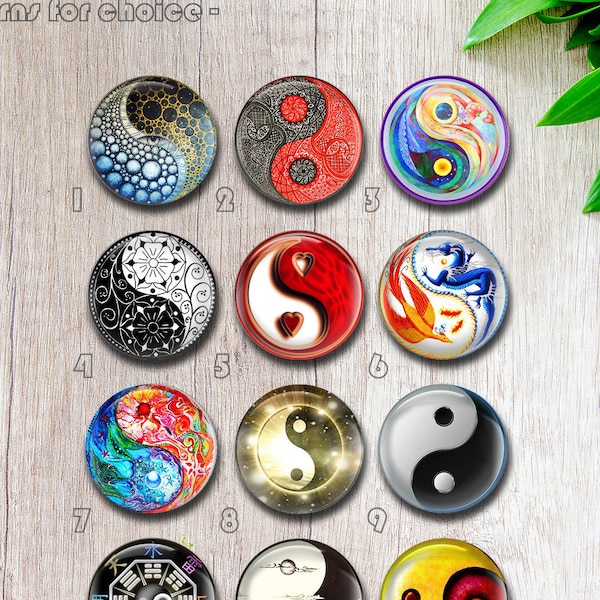 Yin Yang Buttons - Etsy