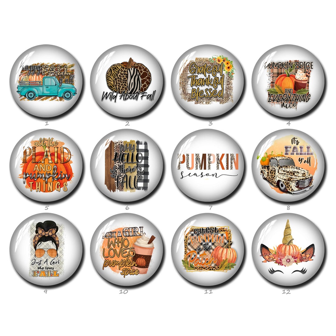 Fall Cabochon,leopard Print Fall Unicorn Pumpkin Image Glass Dome,10mm ...