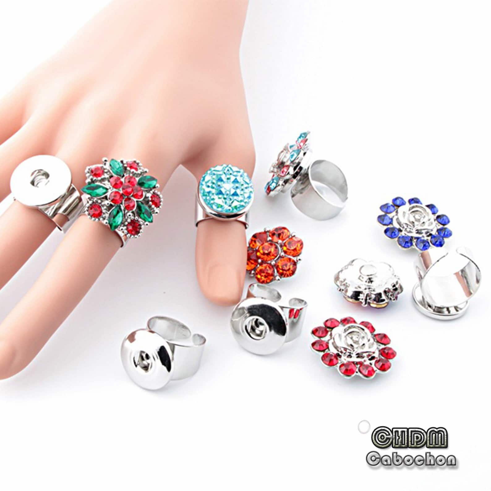 Snap RingAdjustable Snap Button RingsFits 18mm/20mm Snap | Etsy