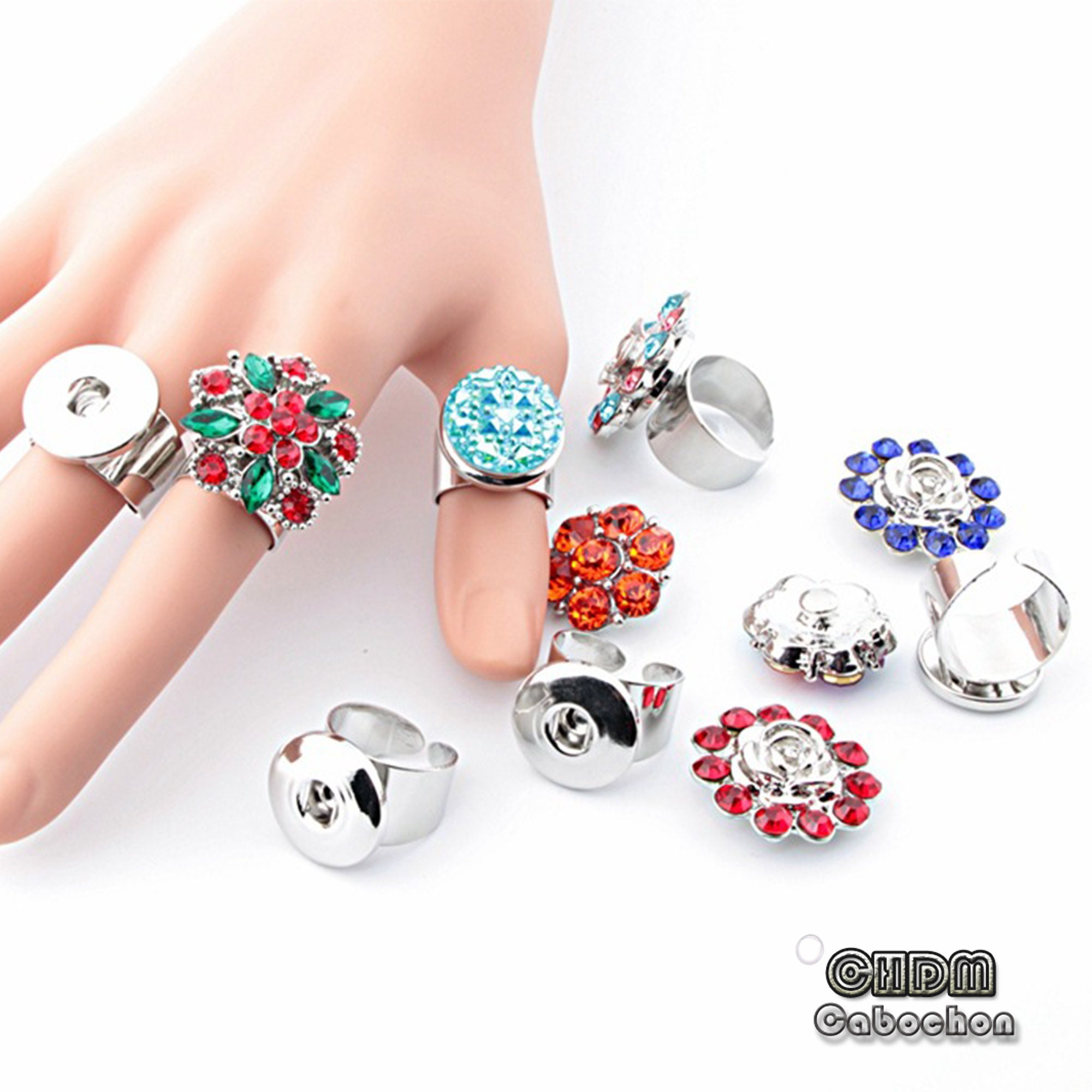 Snap Ringadjustable Snap Button Ringsfits 18mm/20mm Snap - Etsy