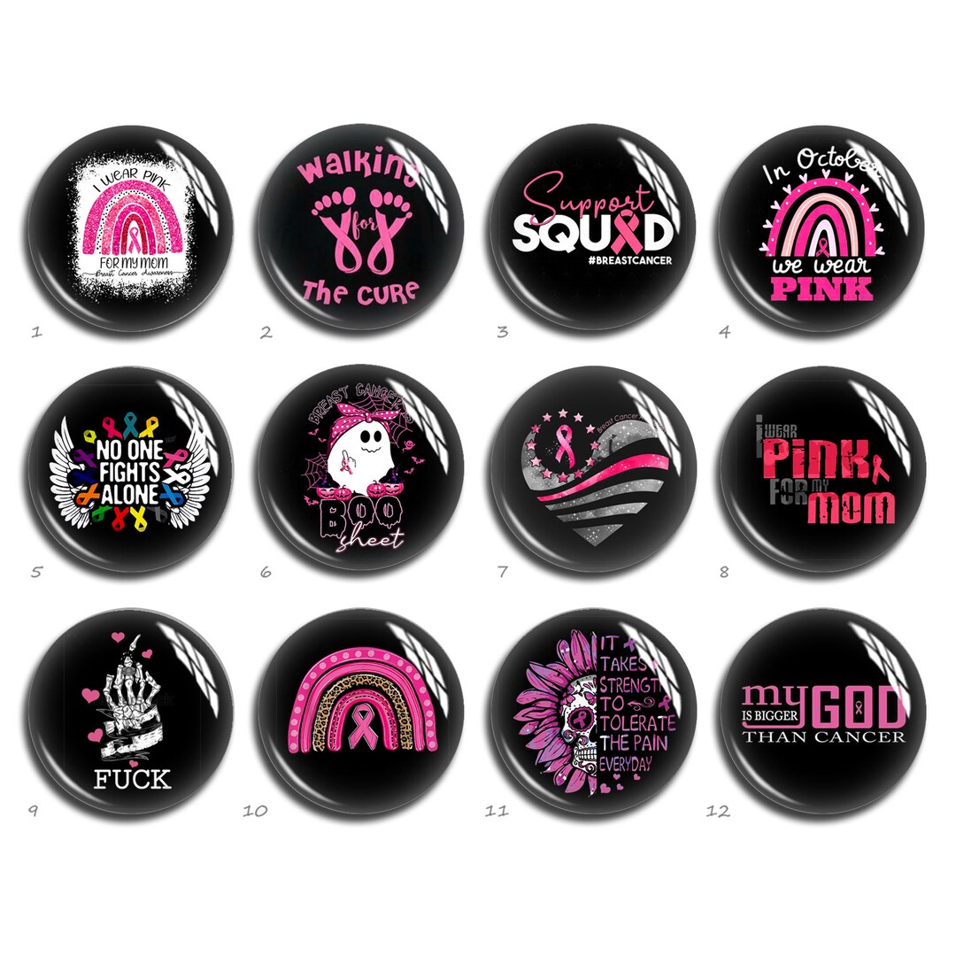 Pink Ribbon Cabochon, Breast Cancer Awareness Round/ Oval/ Teardrop ...