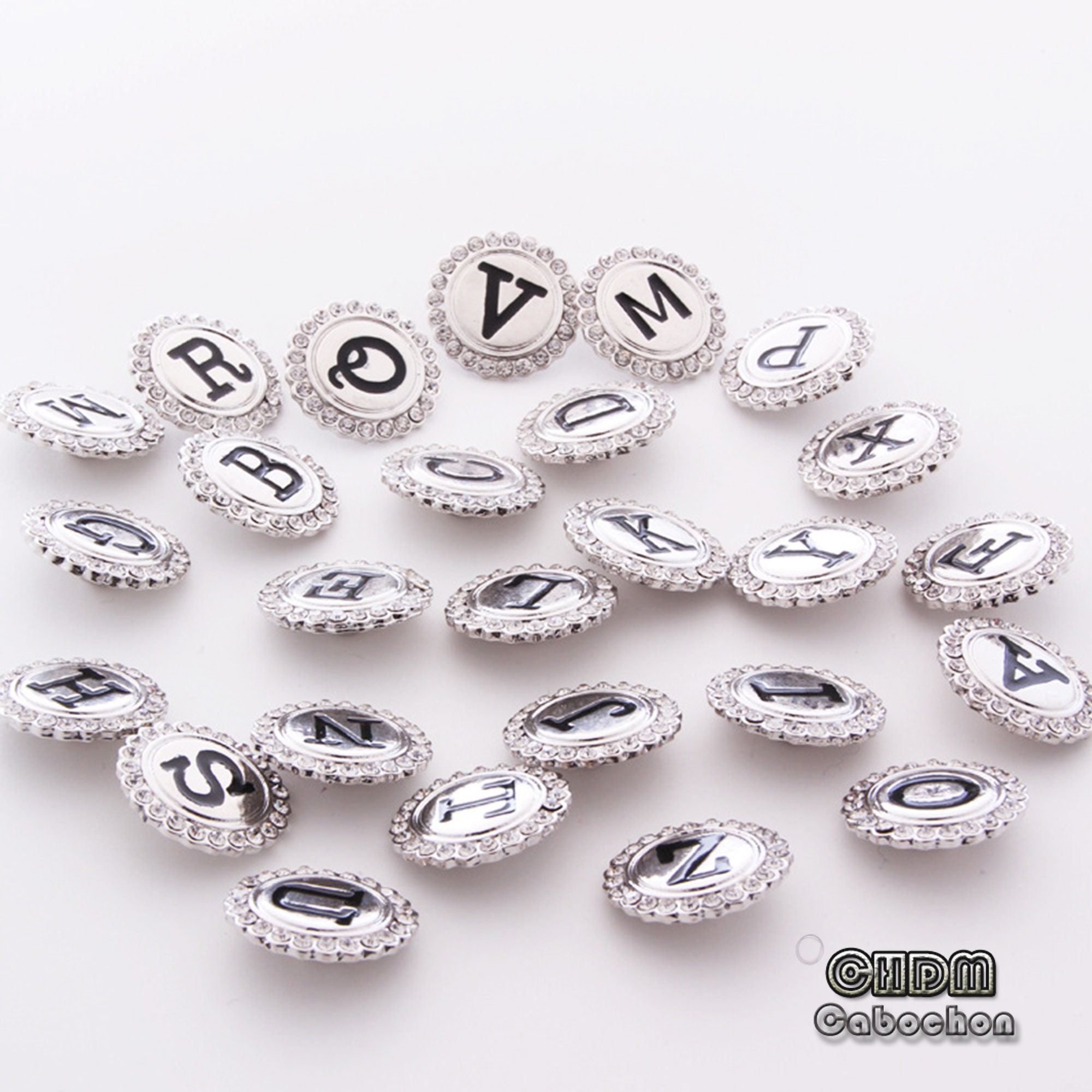 Custom Initials Snap Buttonletter A Z Snap Buttonname | Etsy