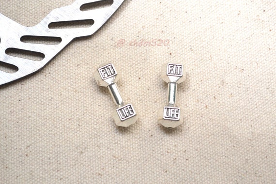 10pcs Dumbell Charms819mm Barbells Charmfitness Charm | Etsy