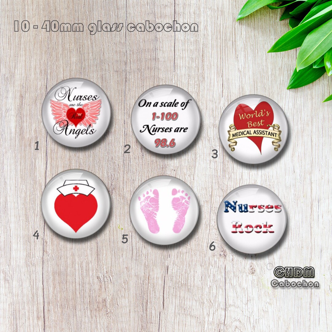Nurse Cabochon,12mm 18mm 20mm Nurse Snap Button,high Definition Quote ...