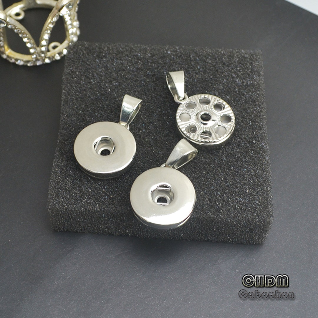 Snap Button Pendant,interchangeable Ginger Snap Base Fit for 18/20MM ...