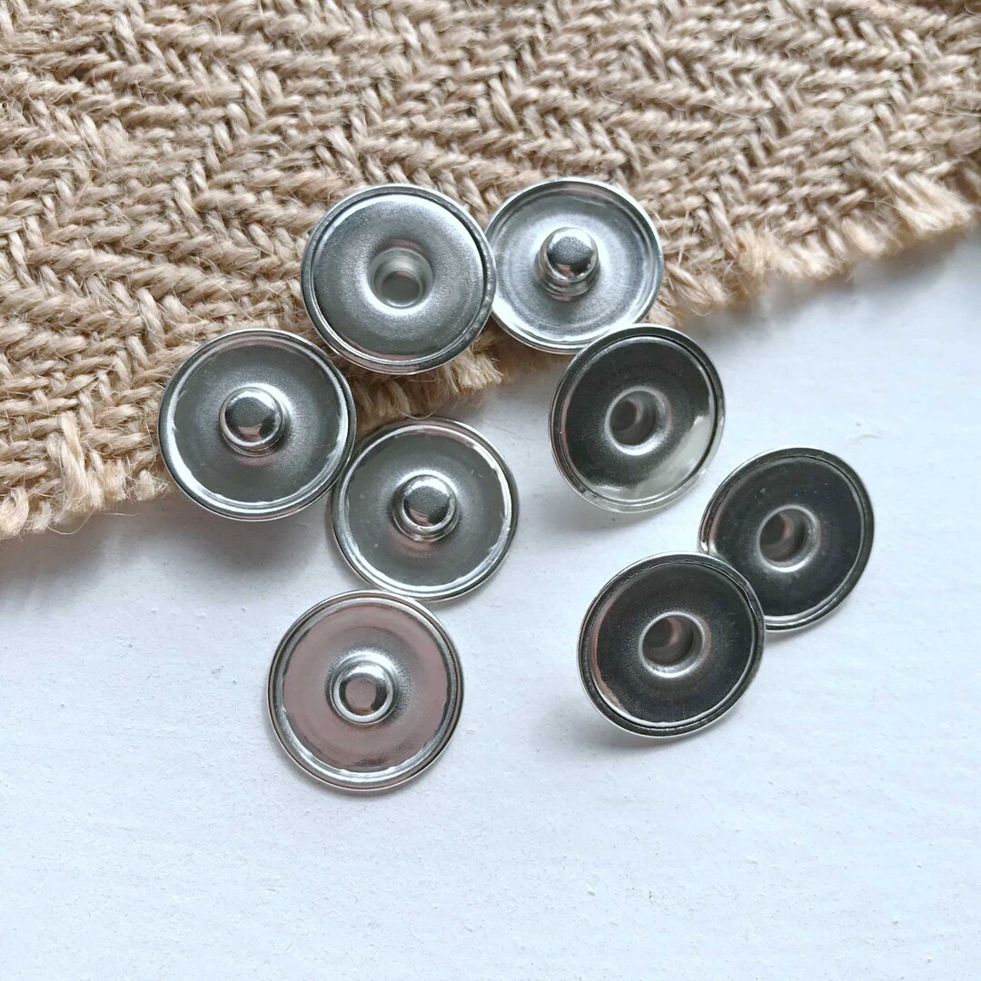 Wholesale 18mm Flat Blank Snap Buttons Base, Fit for 18mm-25mm Picture ...