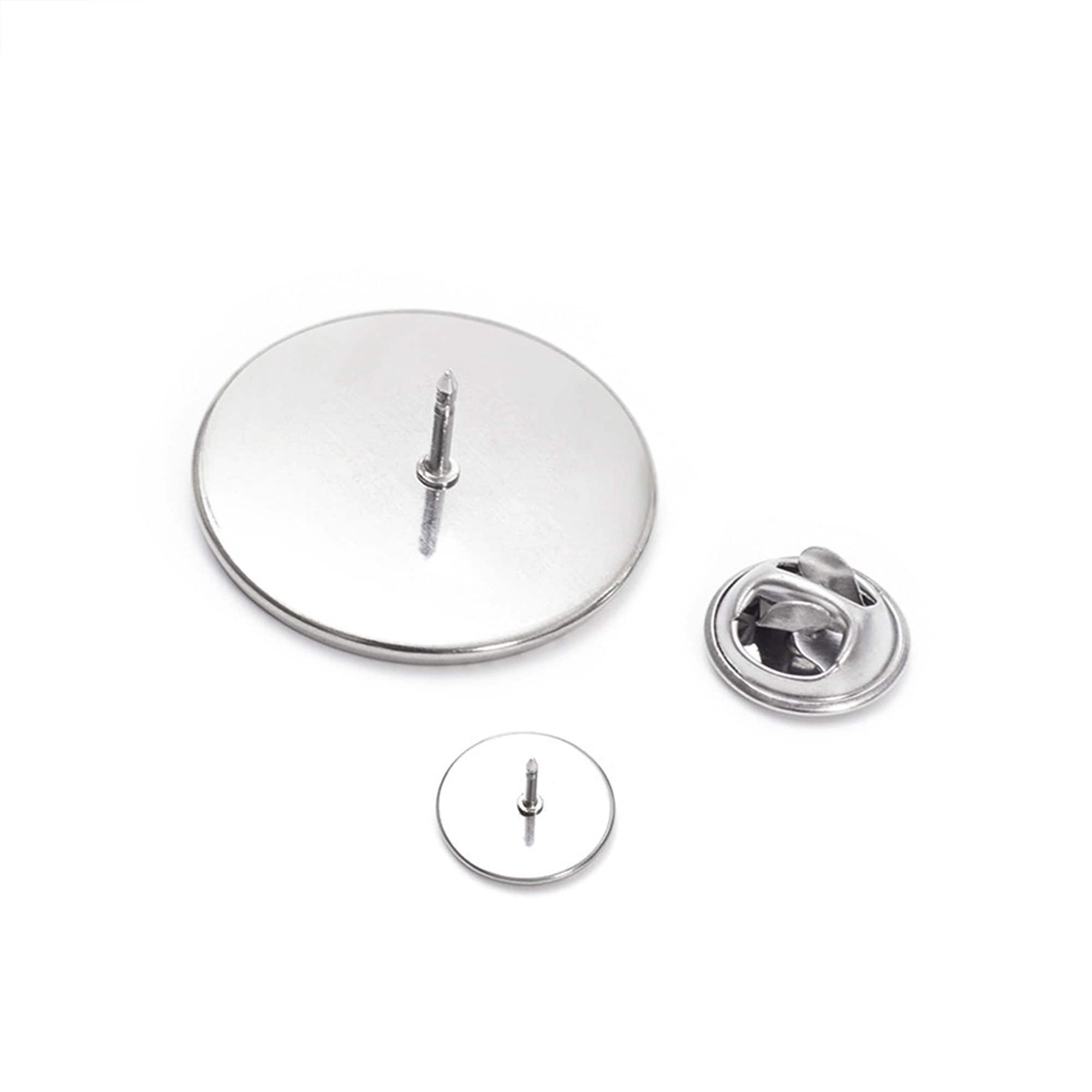 20pcs Stainless Steel Brooch Pin Base , 10mm 12mm 14mm 16mm 18mm 20mm ...