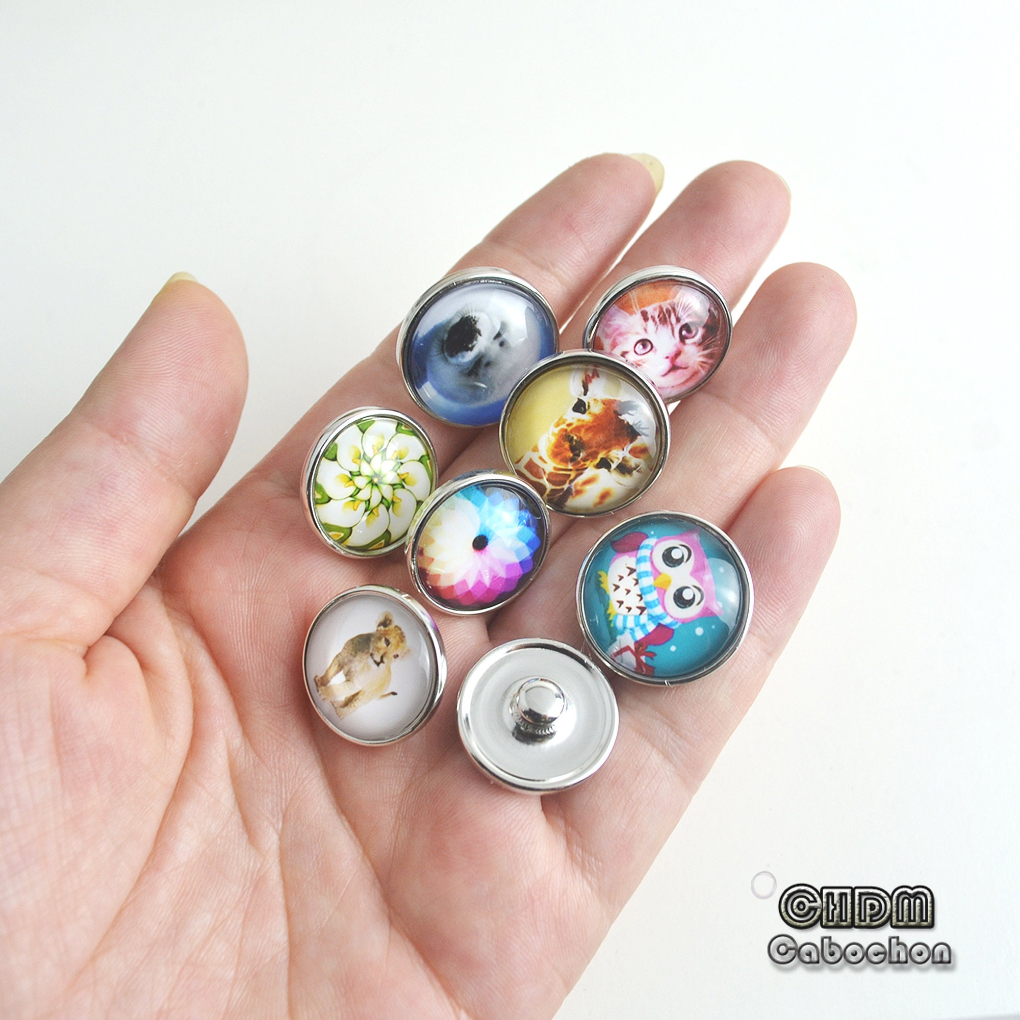 Custom Snap Button,12mm 18mm 20mm Customize Your Photo or Text Ginger ...