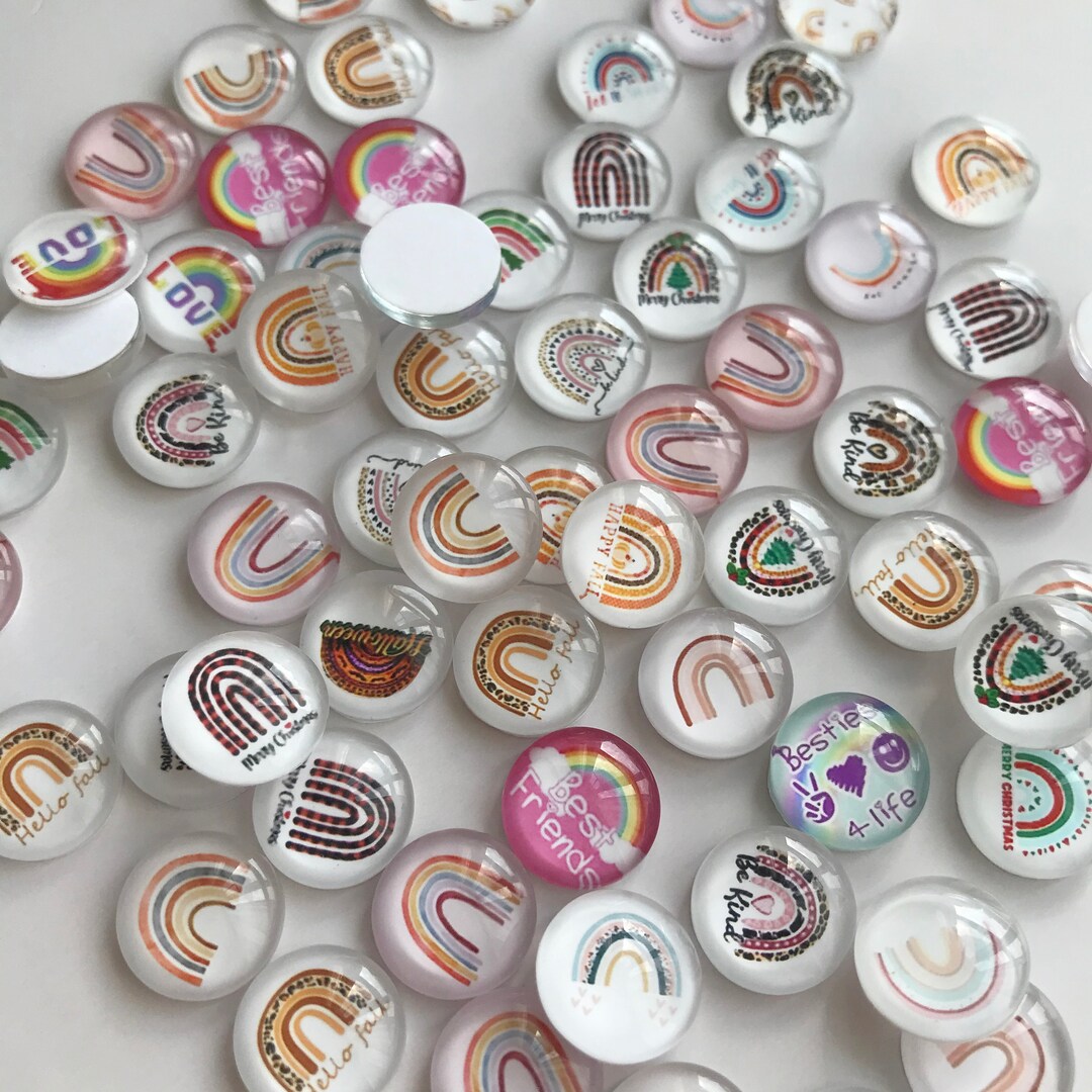 Mixed Rainbow Cabochon - Random Patterns 10mm 12mm 14mm 16mm 18mm 20mm ...