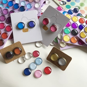 Pure Plain Color Cabochon, Solid Color Paper Image Round/ Oval ...