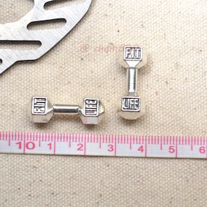10pcs Dumbell Charms,8*19mm Barbells Charm,fitness Charm Collection ...