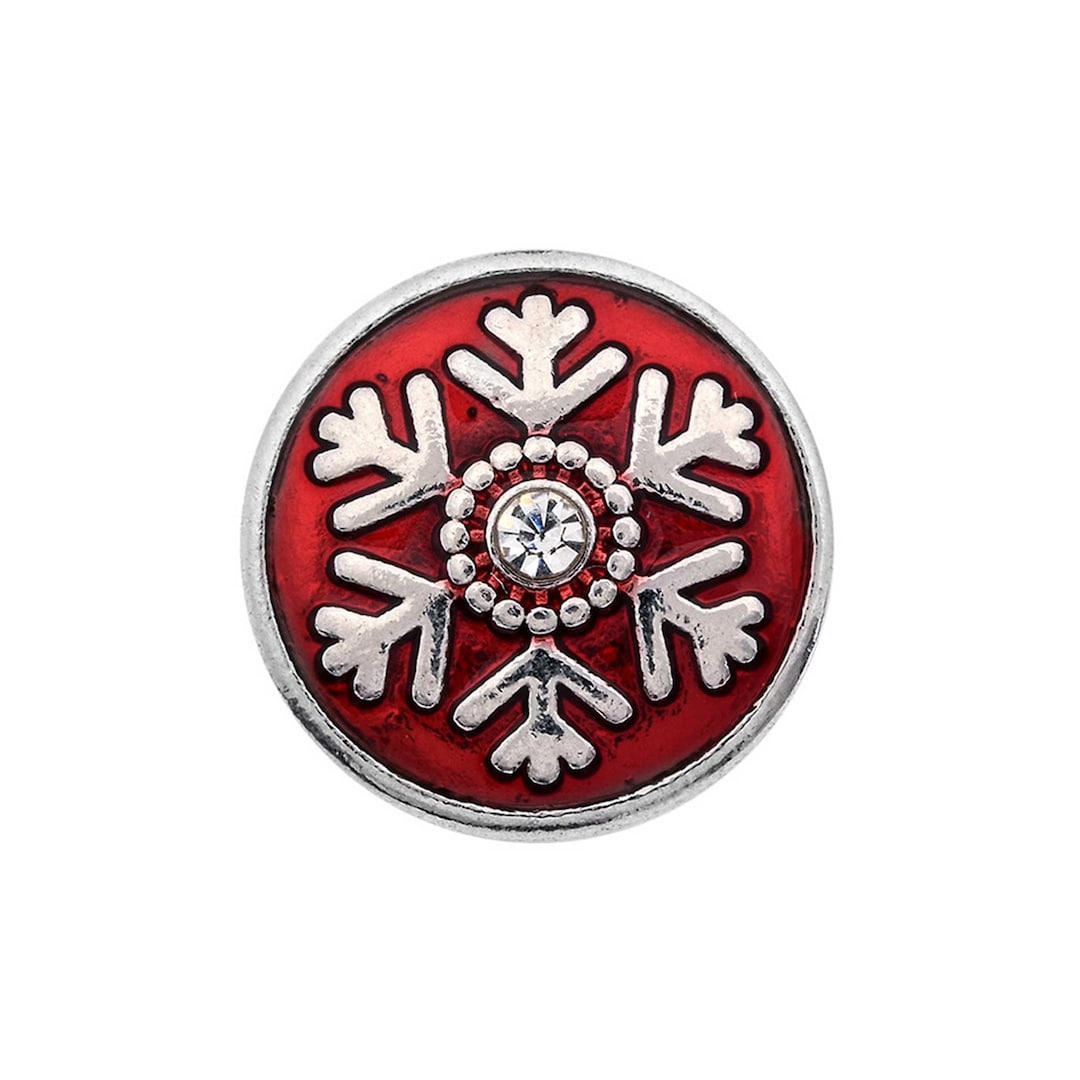 Snowflake Snap Buttonchristmas Ginger Snap Beadnossa Snap - Etsy