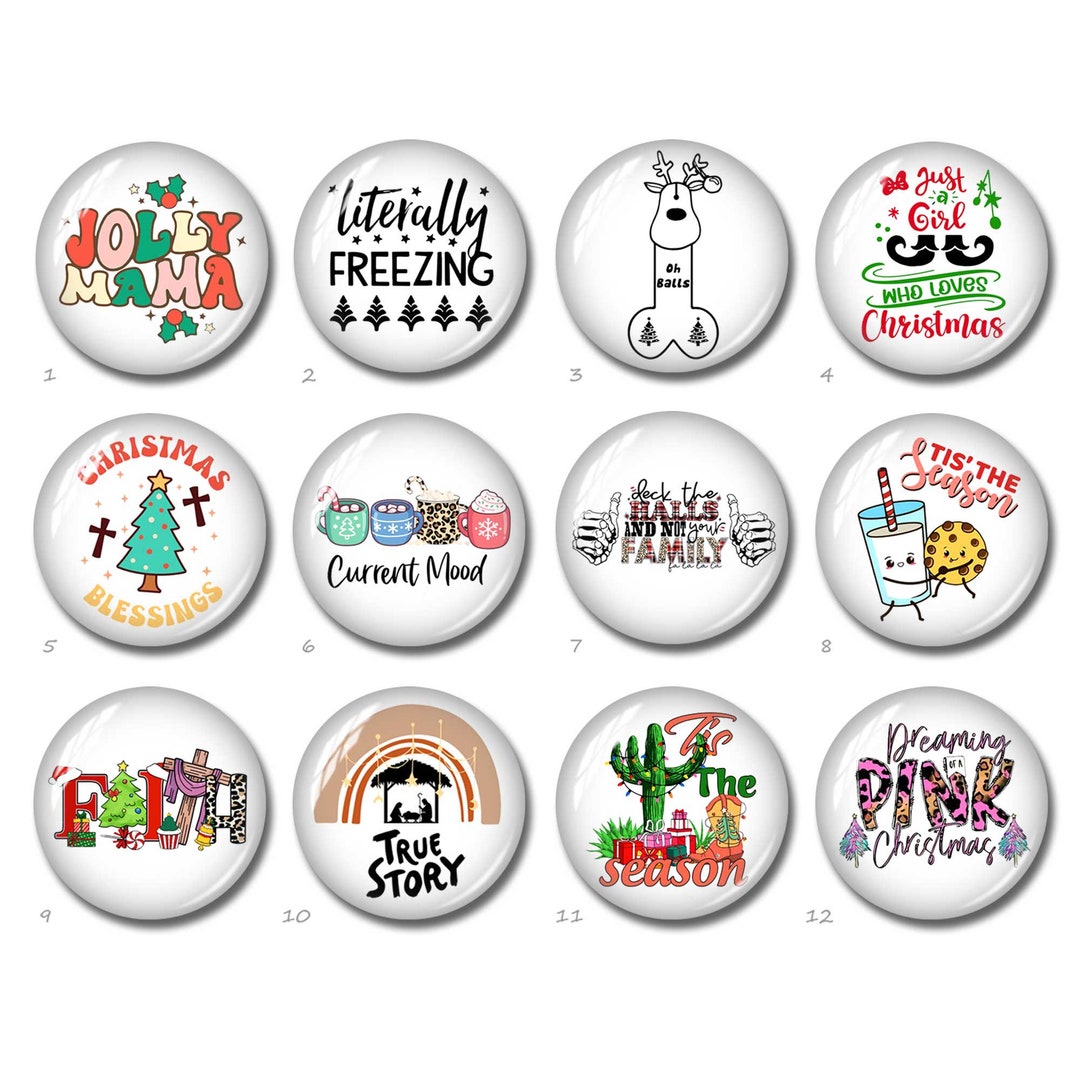 Christmas Cabochon, Jolly Mama Image Glass Dome, 12mm 14mm 16mm 20mm ...