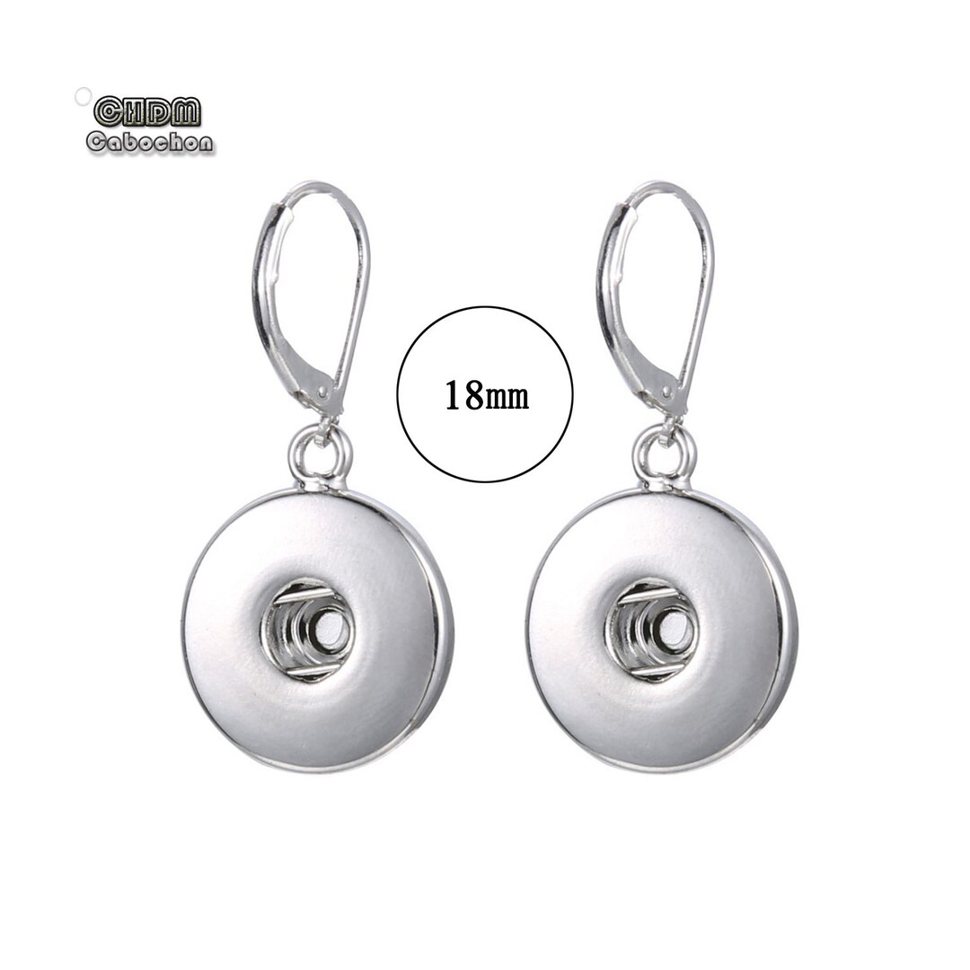 18mm Snap Button Dangle Earrings,diy Ear Studs for 18MM/20MM Ginger ...