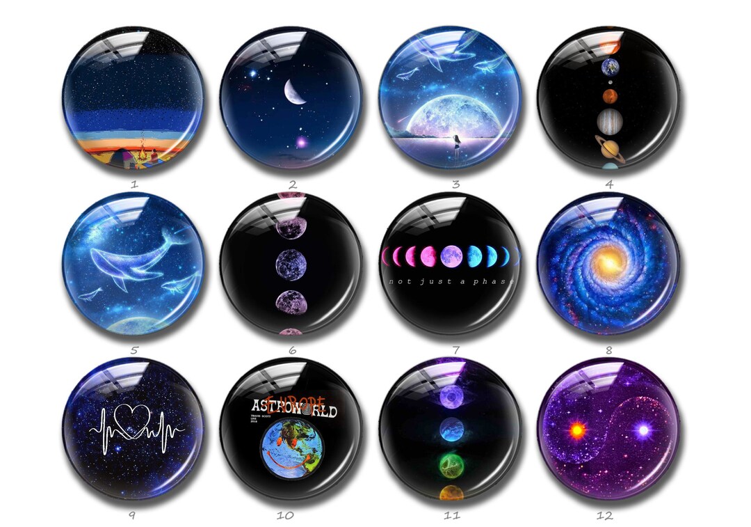 Planet Cabochon,galaxy Planets Snap Button,10mm 12mm 14mm 16mm 18mm ...