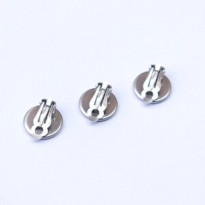 100pcs Stainless Steel Clip Earrings Base,8mm 10mm 12mm 14mm 16mm Round ...
