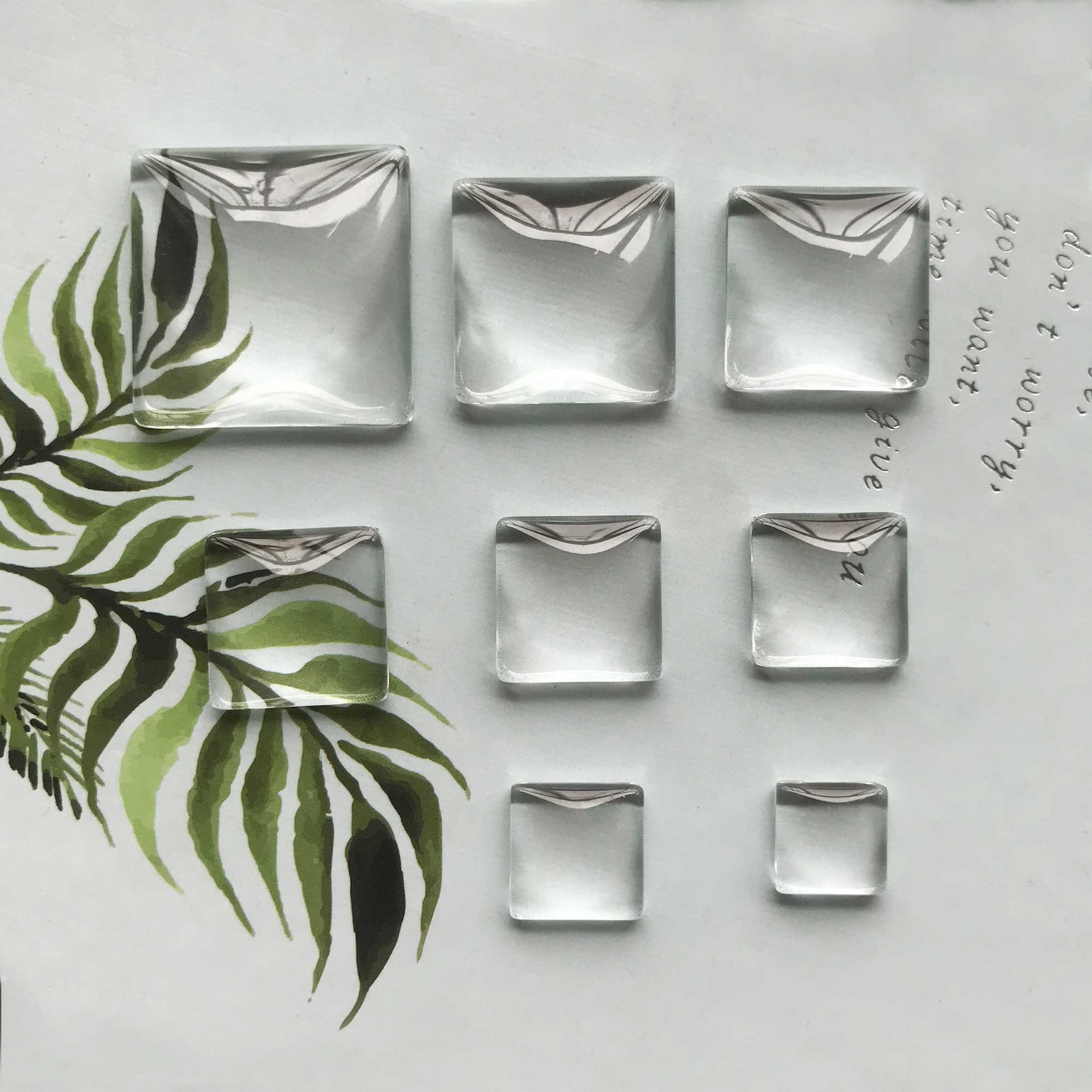 Floral Square Cabochon,beehive Image Flat Square Glass Dome , 10mm 12mm ...
