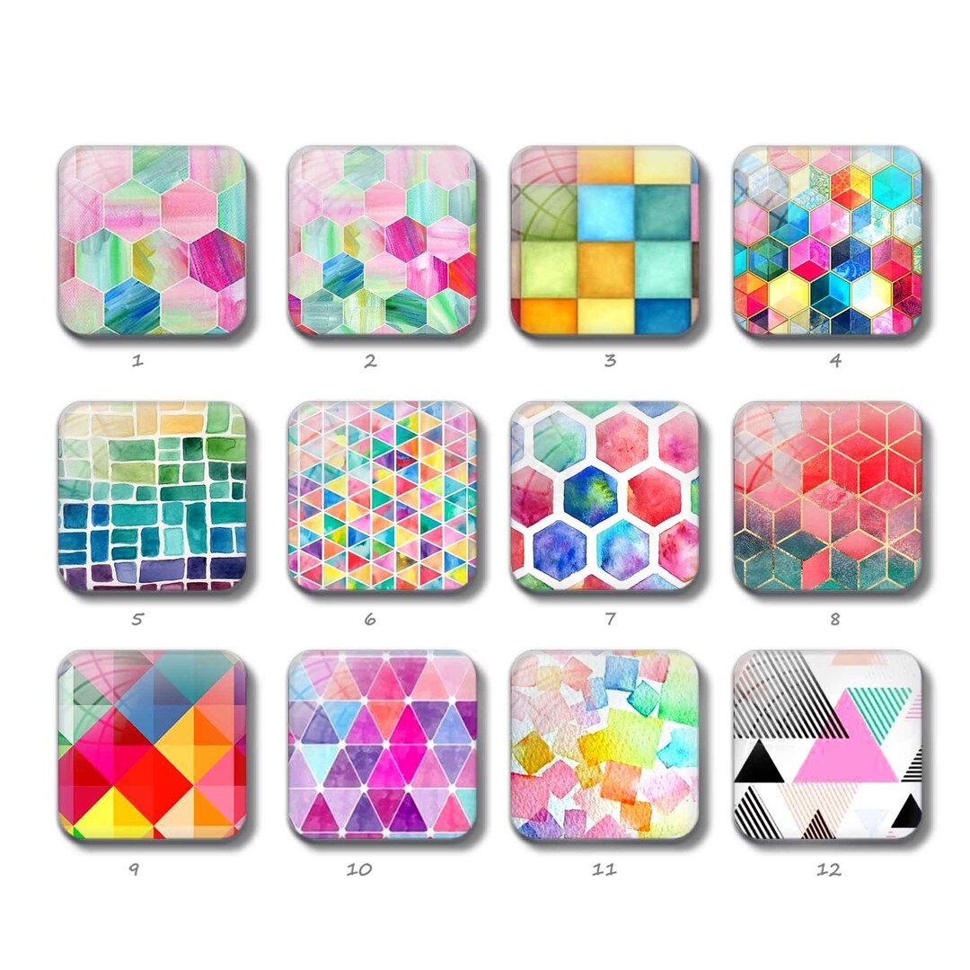 Floral Square Cabochonbeehive Image Flat Square Glass Dome - Etsy